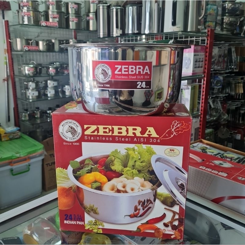 Jual 170024 Panci Indian Pan Zebra D24cm, SUS 304, Made in Thailand ...