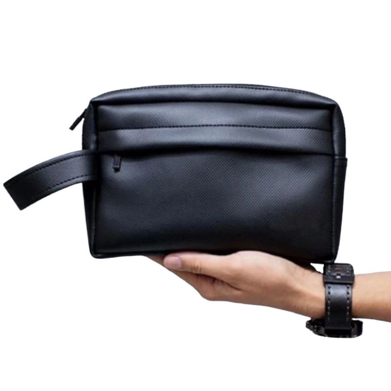Jual Handbag Tas Pouch bag Pria Wanita Polos Kulit Sintetis Anti Air ...