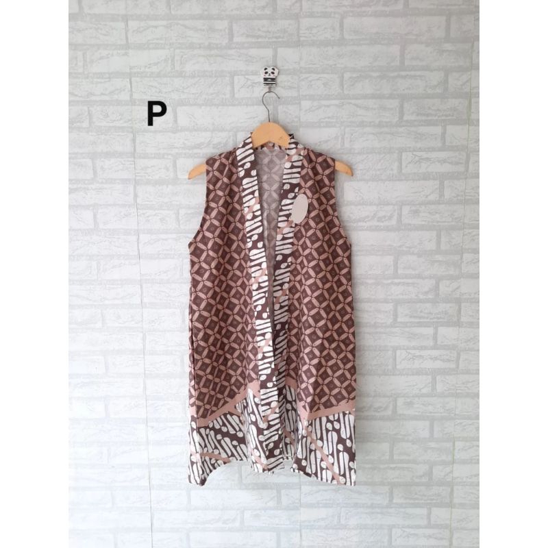 Jual Cardigan batik / Atasan wanita /Vest / rompi batik katun warna ...