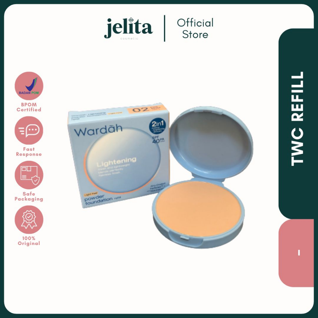 Jual Jelita Cosmetics-Wardah Lightening Powder foundation Light Feel ...