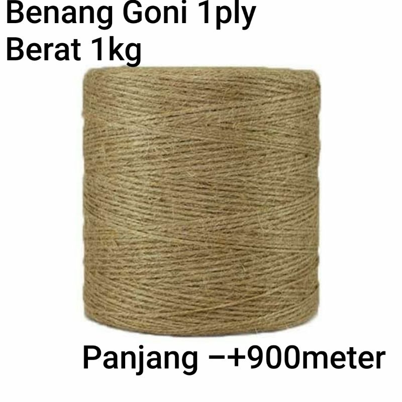 Jual Benang Goni 1ply Panjang -+900 meter , Tali rami 1ply , Benang ...