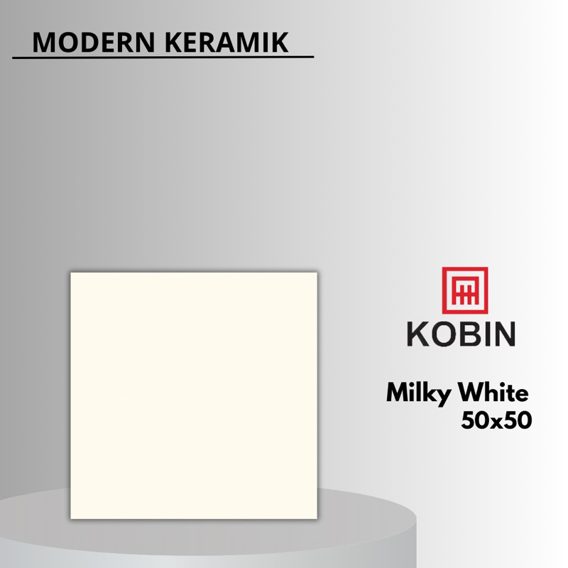 Jual Keramik Lantai Kobin 50x50 Milky White | Shopee Indonesia