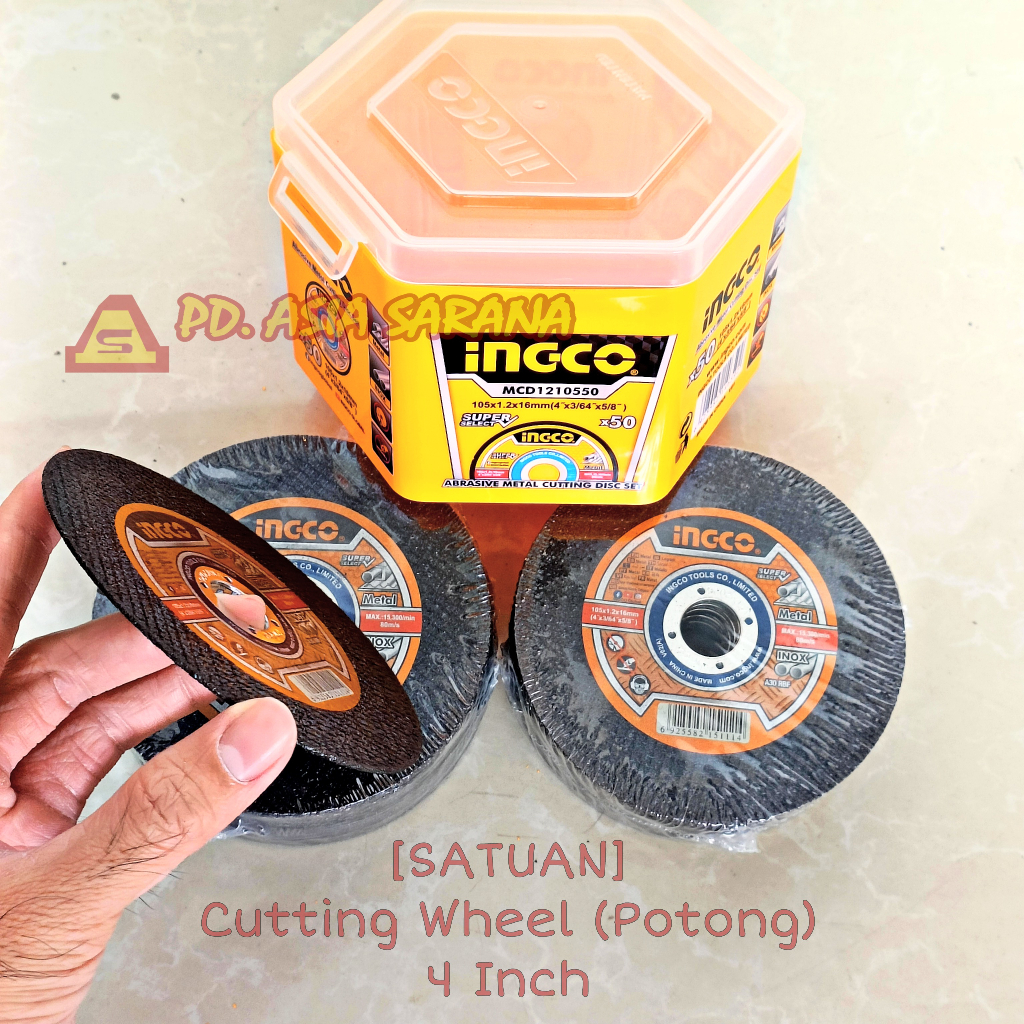 Jual Mata Cutting Gerinda 4" Inch INGCO MCD1210550 Disc Batu Potong ...