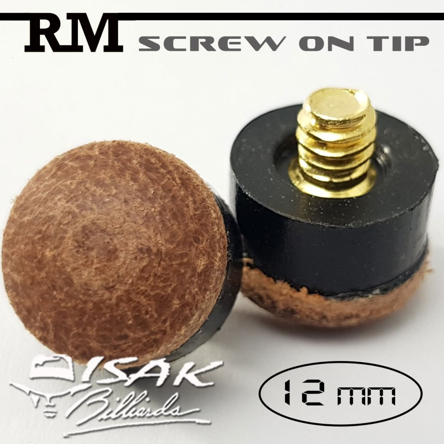 Jual RM Screw On Tip - 12 mm Cue Tips Baut Besi Stick Billiard Stik ...