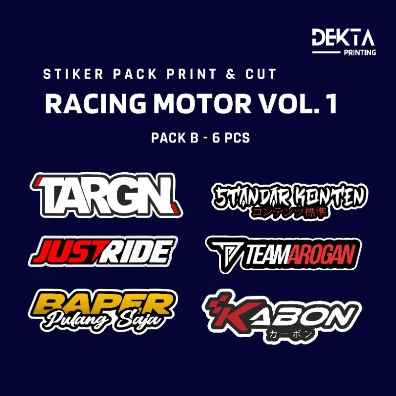 Jual STIKER PACK RACING MOTOR VOL.1 / STIKER BAND / STIKER LAPTOP ...