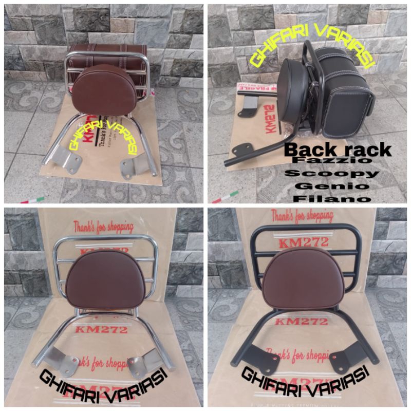 Jual BACKRACK Scoopy Fazzio Genio Grand Filano / Back Rack Motor Metik ...