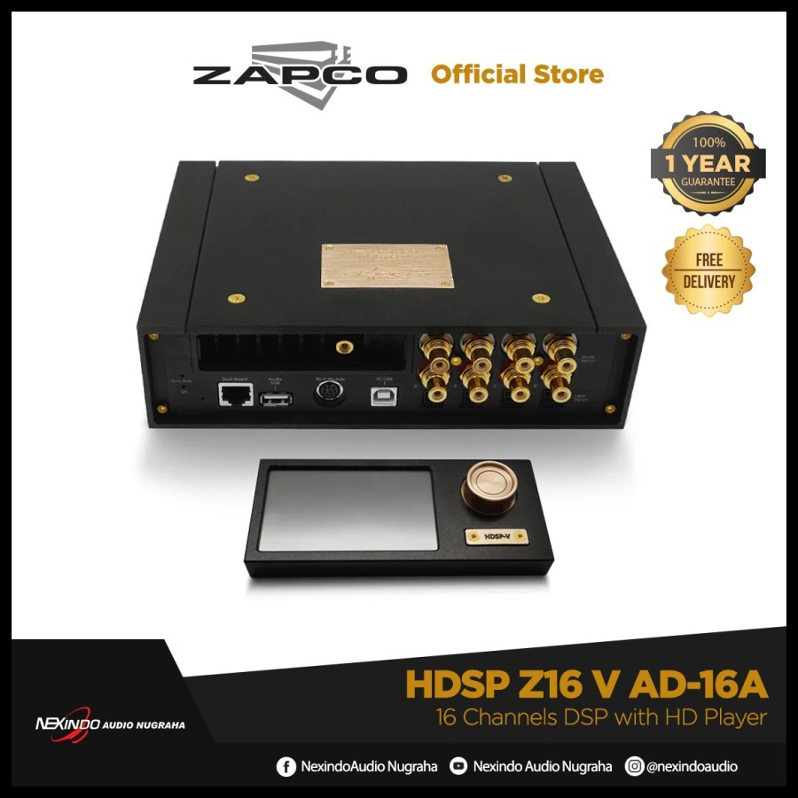 Jual Zapco HDSP Z16 V AD-16A 16 Channels DSP with HD Player ORIGINAL | Shopee Indonesia
