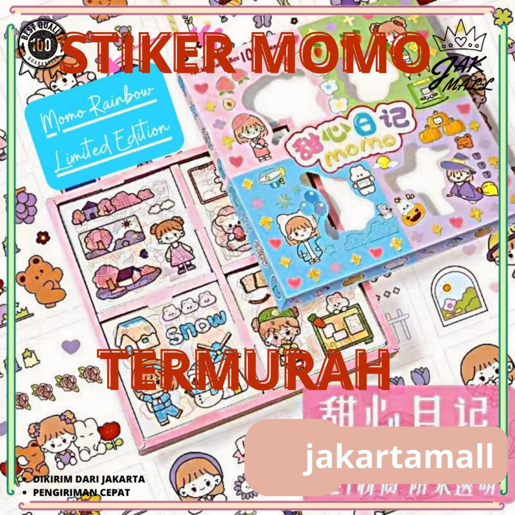Jual 100 Lembar Stiker Motif Kartun Korea Lucu Anti Air Dekorasi ...