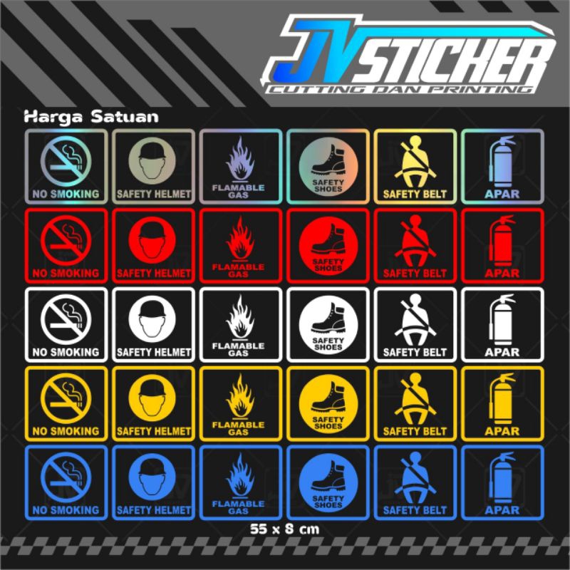 Jual stiker fasilitas safety cutting sticker mobil | Shopee Indonesia