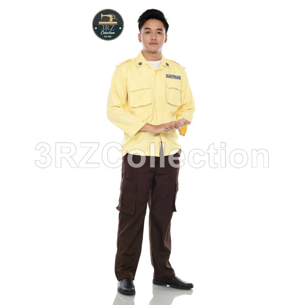 Jual Setelan Pdl Satpam Pdl Hitam Krem Baju Seragam Security Cream Pdl ...