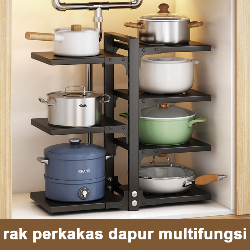 Jual Rak Panci Multi Fungsi/CF09 Wastafel Dapur Di Bawah Rak Rak Pot ...