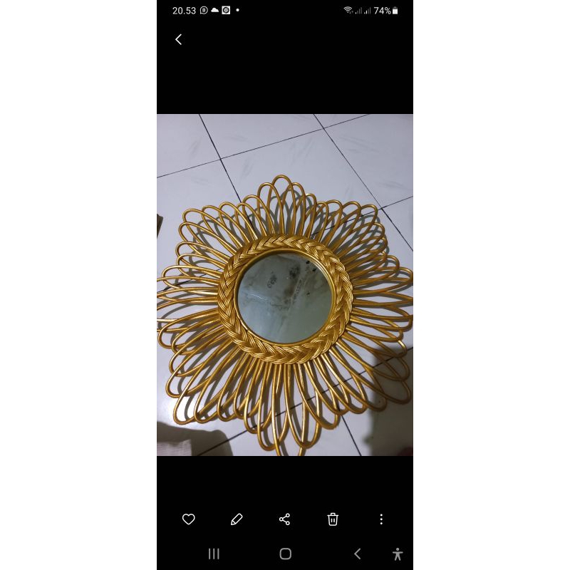 Jual cermin rotan model bunga | Shopee Indonesia