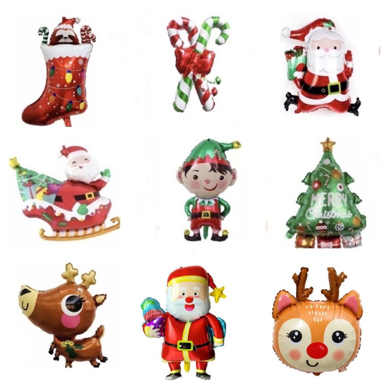 Jual BALON POHON NATAL KADO SANTA CLAUS | Shopee Indonesia