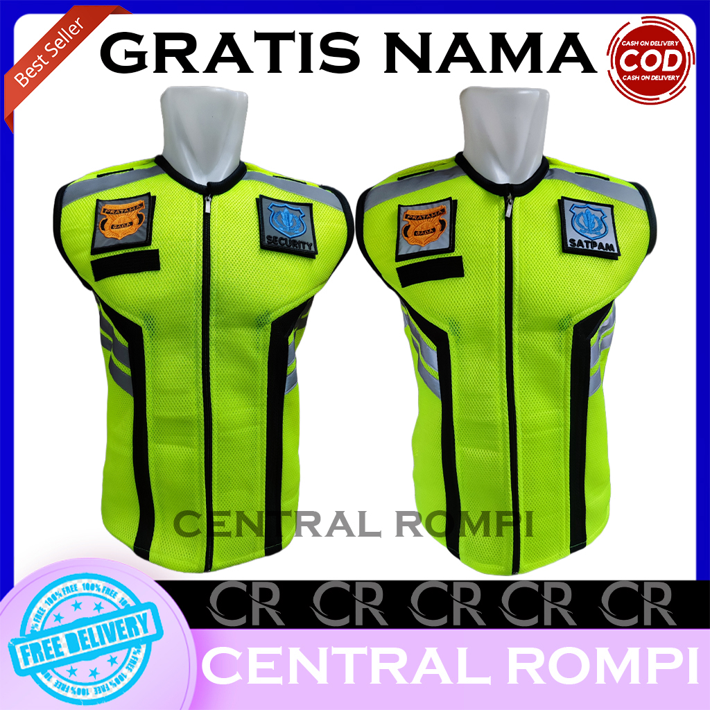 Jual Rompi Security/Rompi Satpam Bahan Double Mesh Tebal Variasi Full ...