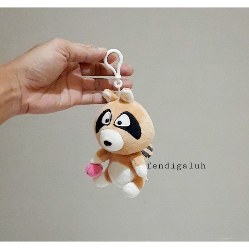 Jual Gantungan Boneka Karakter Racoon Bono Original Size 15 cm | Shopee ...