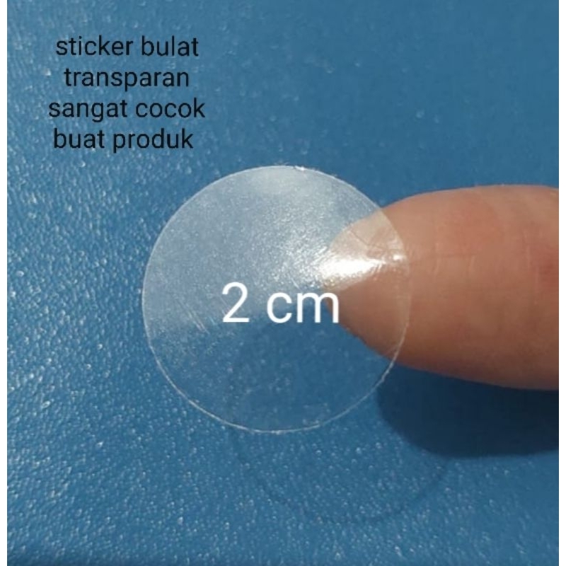 Jual STIKER BULAT TRANSPARAN /STIKER SEGEL 2x2 cm / STIKER POLOS 2x2 cm ...