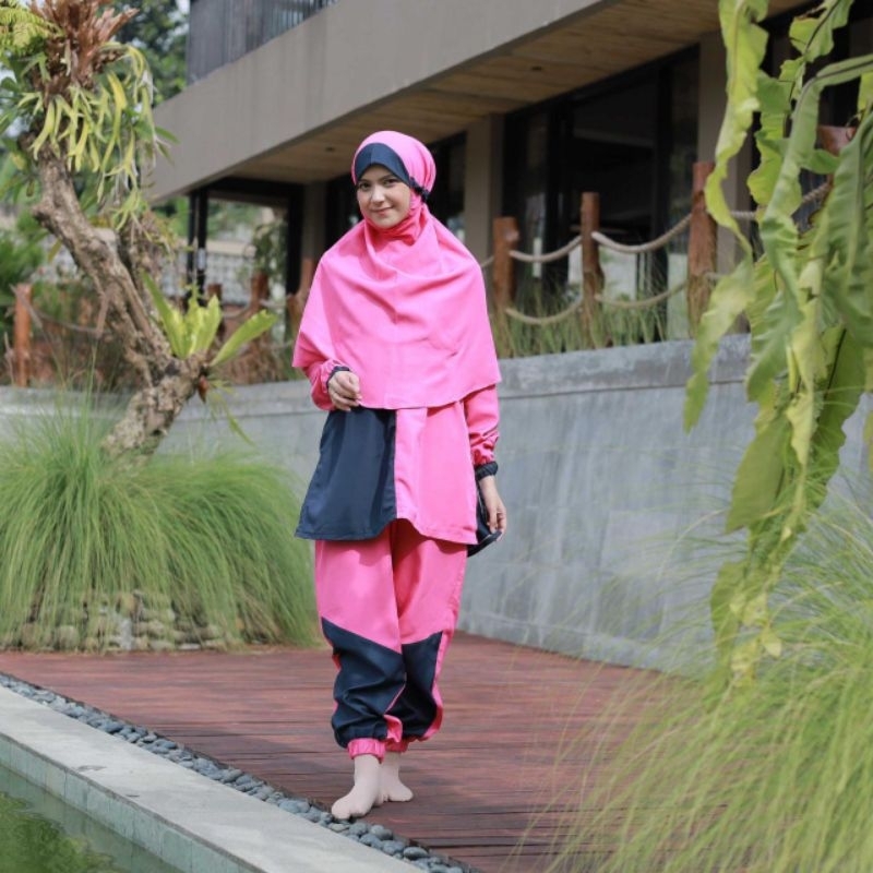 Jual BAJU RENANG MUSLIMAH FITRI MODEL RDDB SIZE S - XL | Shopee Indonesia