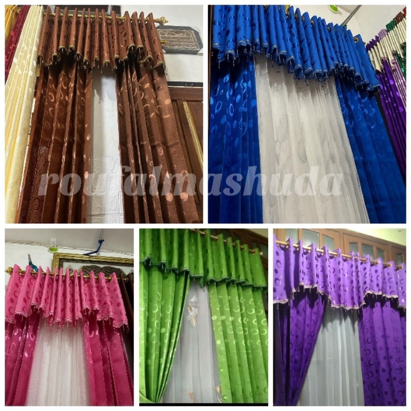 Jual gorden poni pisah 1set lebar 1mtr &1.5mtr&2mtr(satu set gorden ...