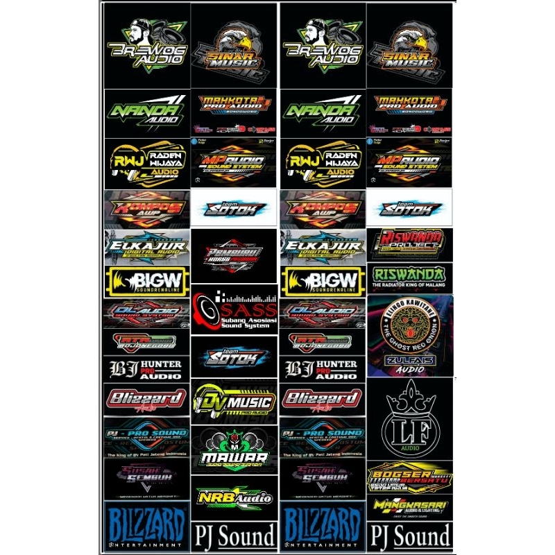 Jual Stiker logo sound system 1 lembar bahan cromo | Shopee Indonesia