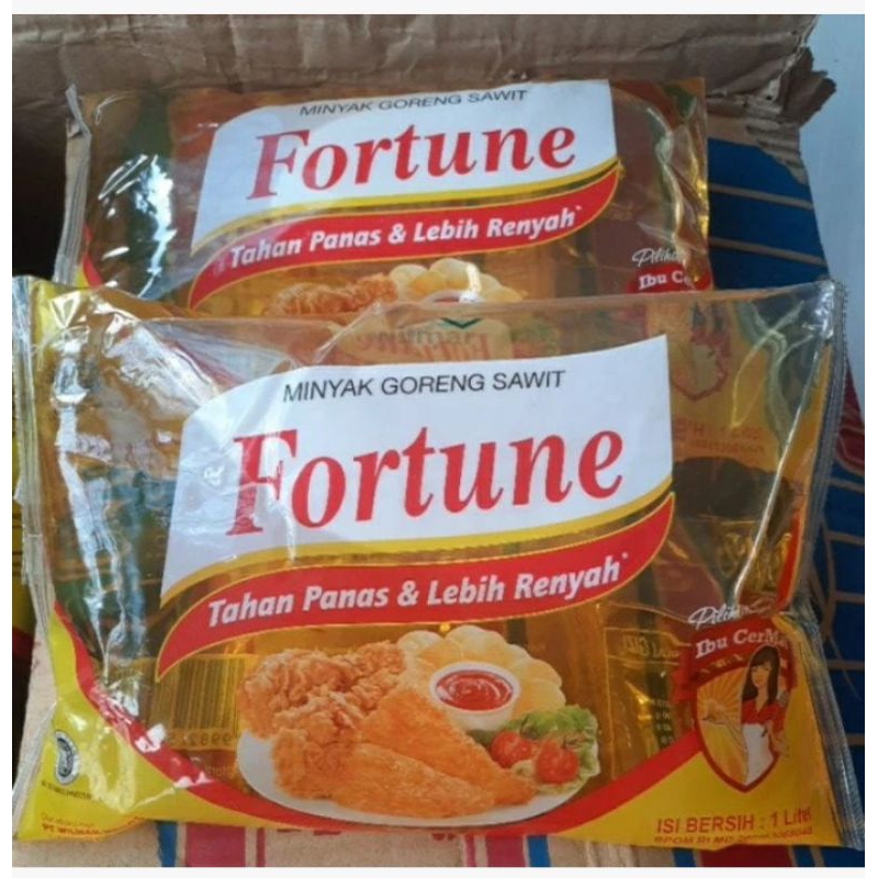 Jual Minyak Goreng Fortune 1 Liter Kemasan Bantal / Minyak Goreng Sovia ...