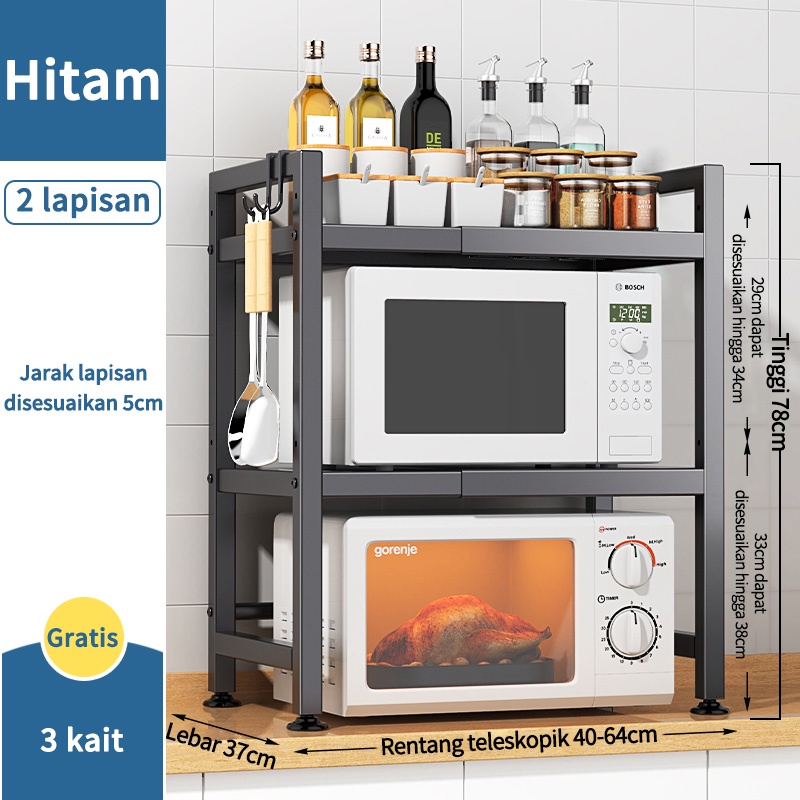 Jual Rak Lemari Dapur/Rak Oven Microwave / Rak Kabinet Dapur/Rak Dapur ...