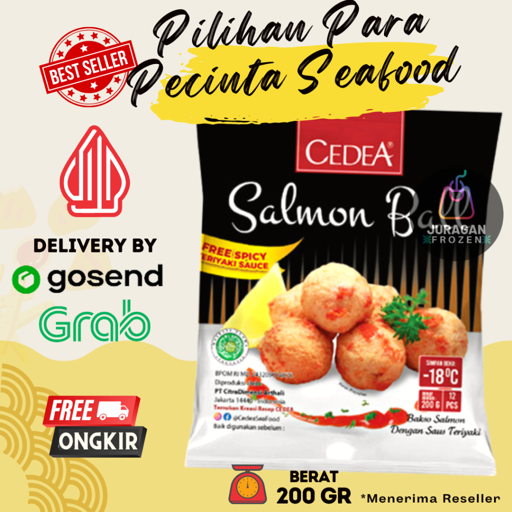 Jual CEDEA FISH SALMON BALL 200GR / BAKSO IKAN SALMON 500GR | Shopee ...