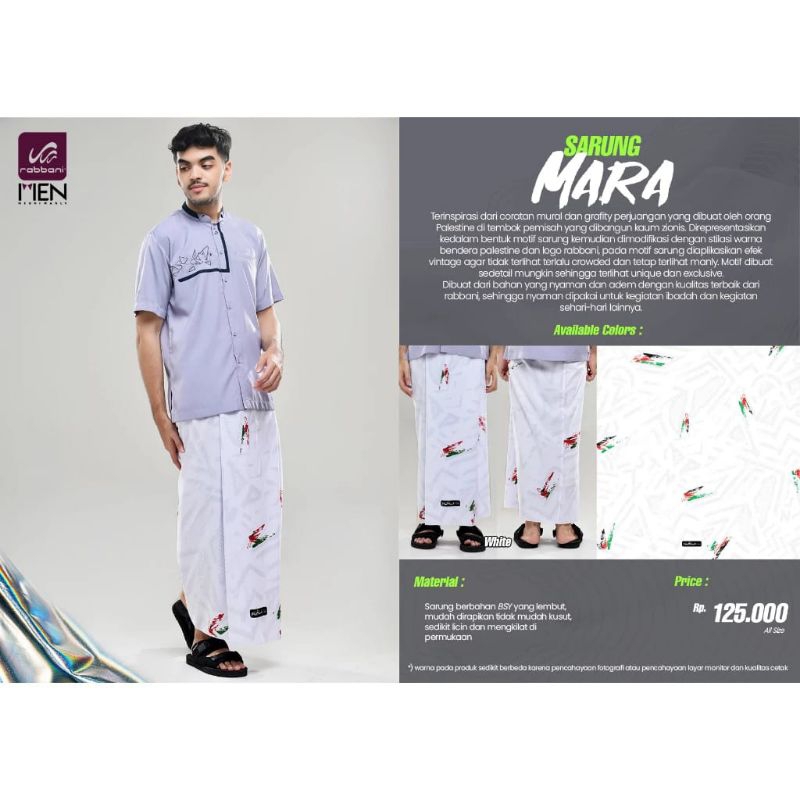 Jual New 20- Sarung Mara sarung palestine Rabbani Original | Shopee ...