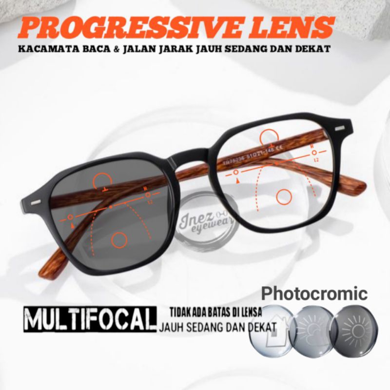 Jual Kacamata Progressif Photocromic | Kacamata Baca dan Jalan pria ...