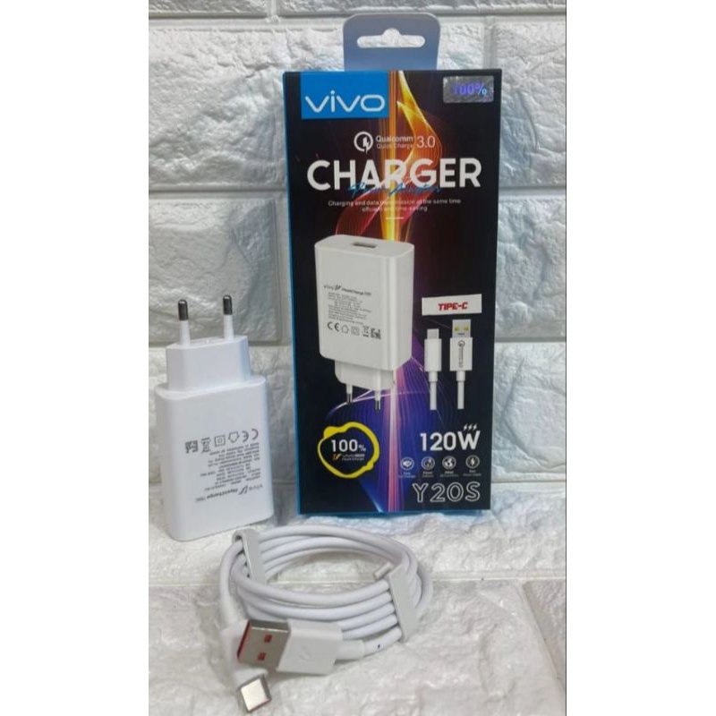 Jual Charger TC ORI 100% Vivo Y20S 120W Colokan Micro / Type-C Support ...