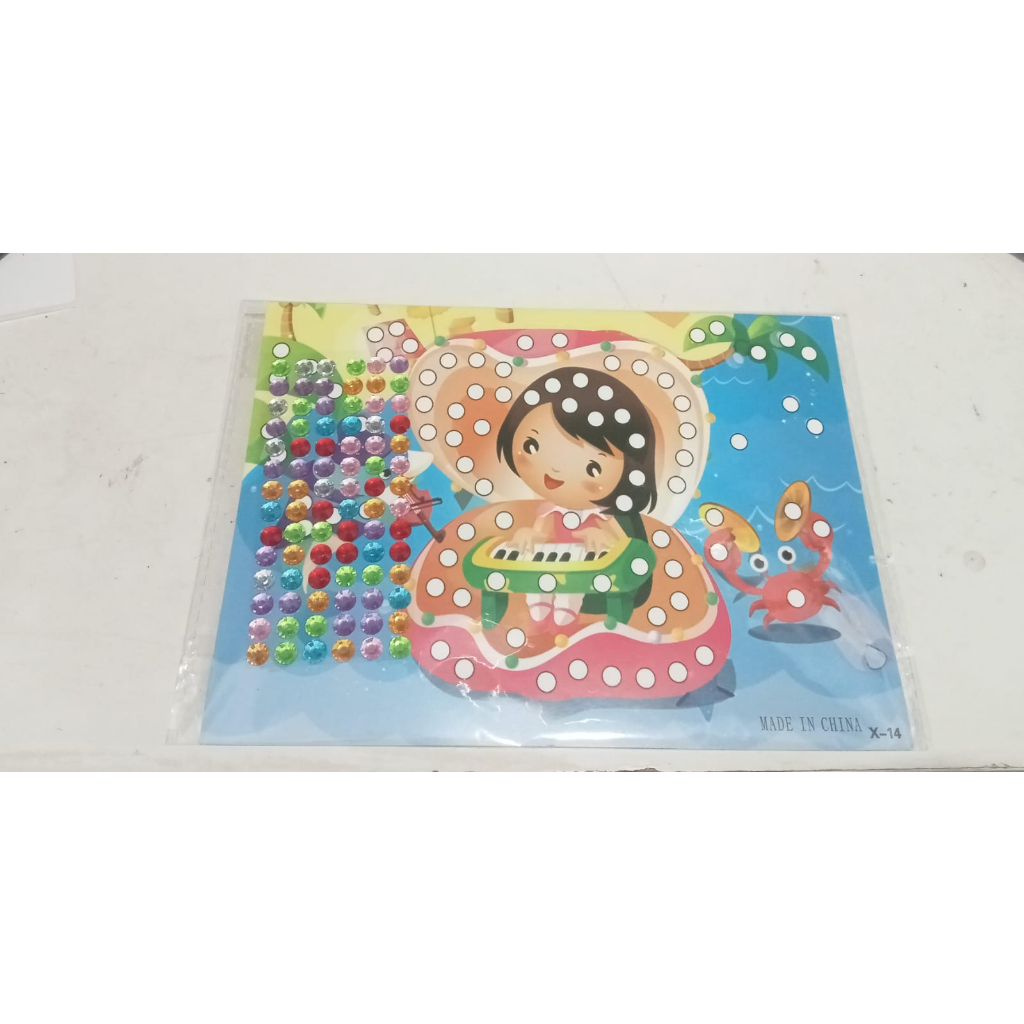 Jual Stiker Manik Bulat Diamond Painting Mainan Anak DIY Tempel Payet ...
