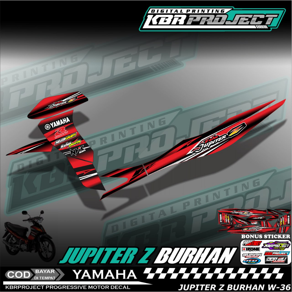 Jual JUPITER Z BURHAN STIKER STRIPING PREMIUM MOTOR KEREN LIS DESAIN ...