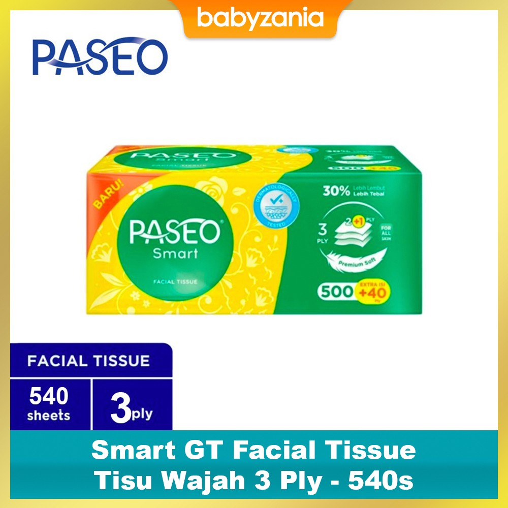 Jual Paseo Smart GT Facial Tissue Tisu Wajah 3 Ply - 540s | Shopee ...