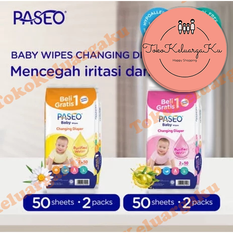 Jual Paseo Purified Water Tissue Basah isi 50 lembar BUY 1 GET 1 ...