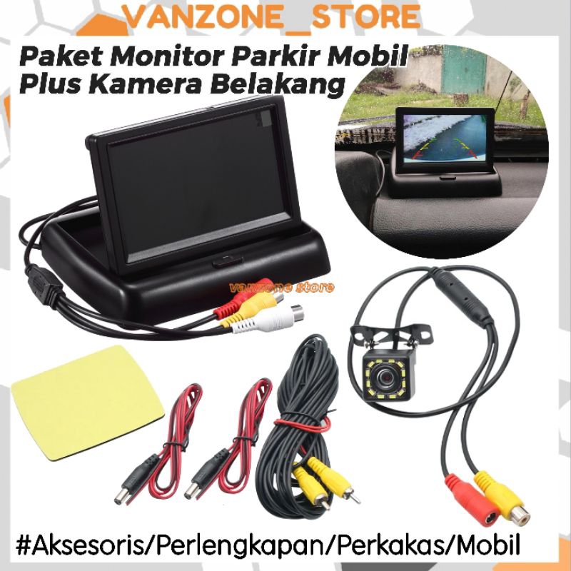 Jual [VANZONE] Monitor Parkir Kamera Mundur Mobil Lipat Layar LCD ...