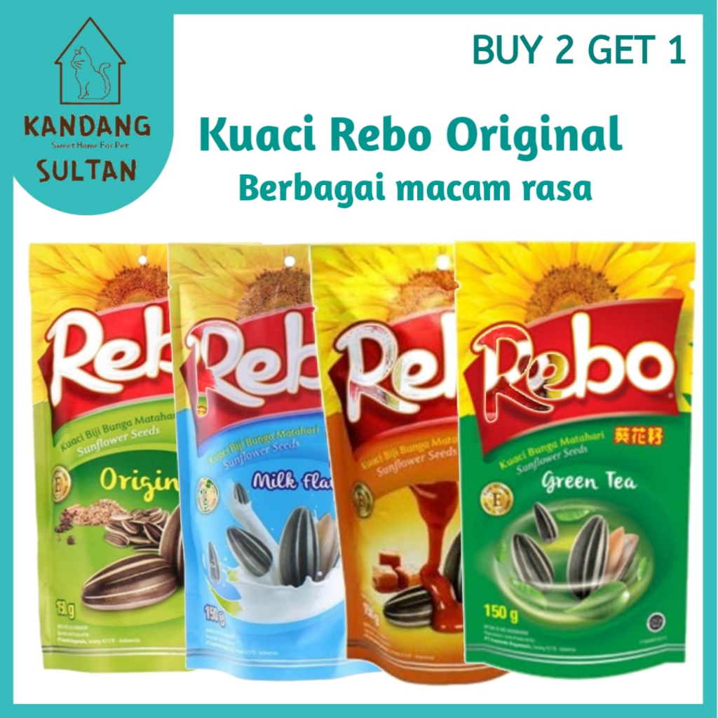 Jual Kuaci Rebo 140g BUY 2 GET 1 Berbagai Macam Rasa - Cemilan Biji ...