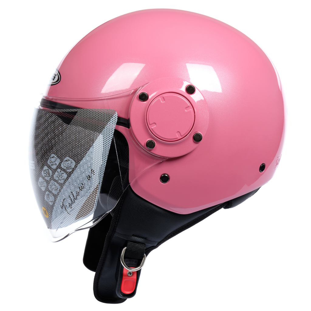 Jual ZEUS ZS 217 PINK GLOSSY RETRO DOUBLE VISOR | Shopee Indonesia