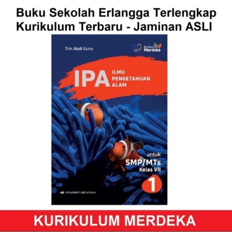 Jual ORI buku teks IPA kurikulum merdeka kelas 7 edisi revisi penerbit Erlangga | Shopee Indonesia