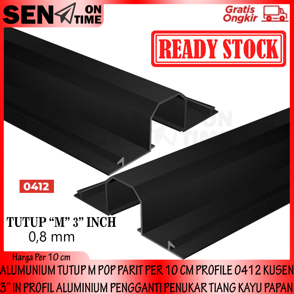 Jual ALUMINIUM TUTUP M POP PARIT KUSEN 3” INCH PROFILE 0412 PER 10 CM ...