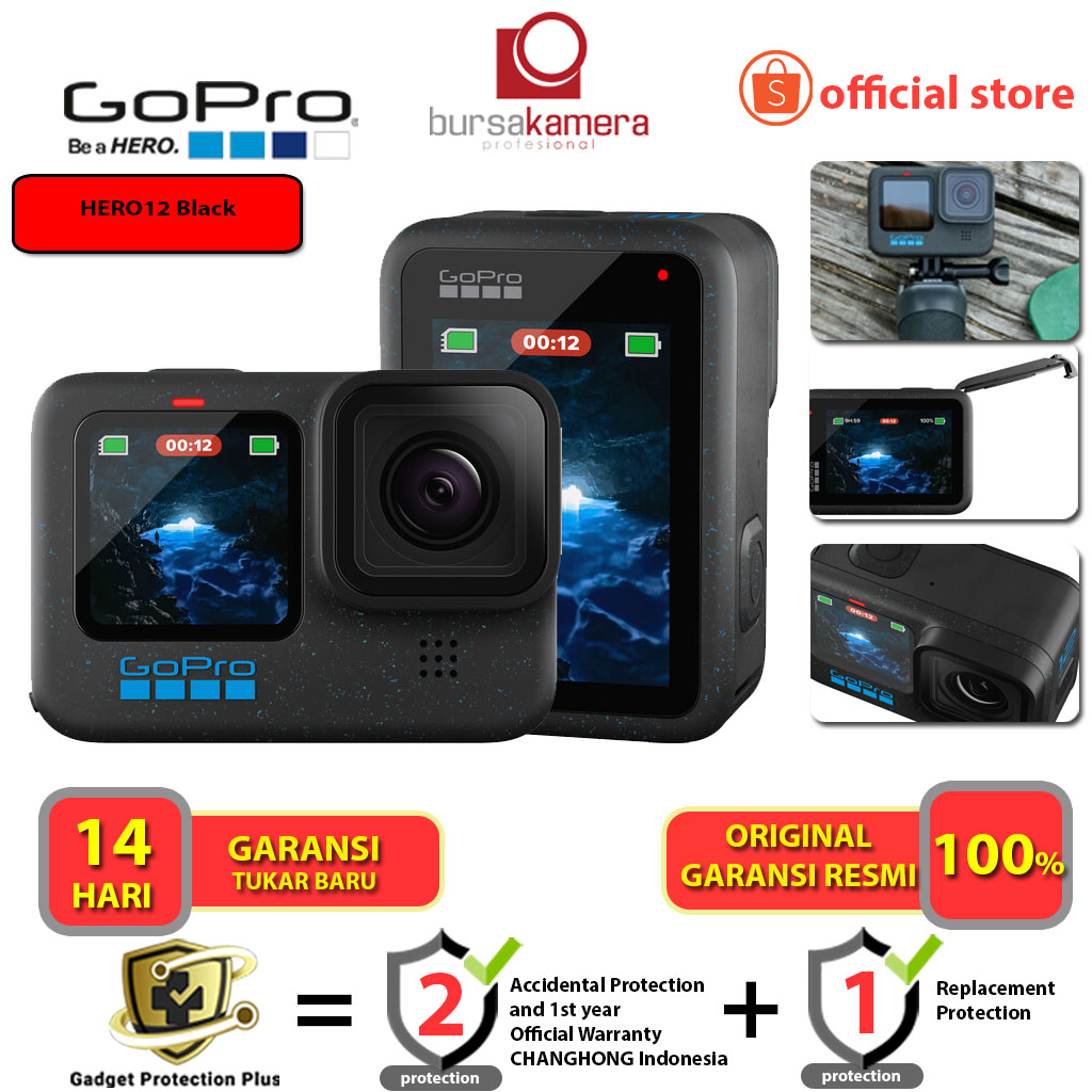Jual GoPro Hero 12 Black GoPro Hero12 Go Pro Action Camera | Shopee Indonesia
