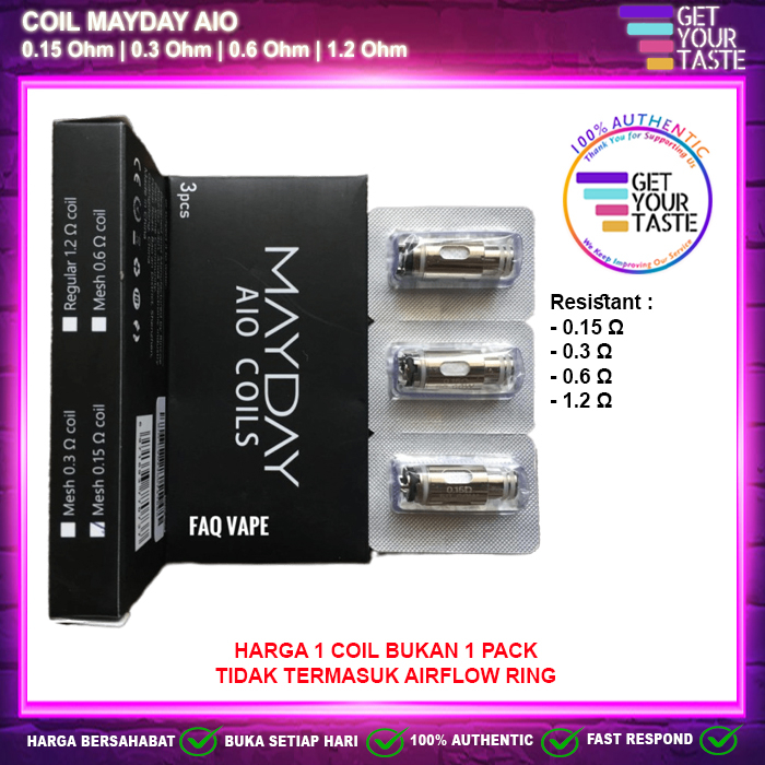 Jual Coil Rincoe MAYDAY Manto Plus AIO 80W Replacement Authentic | Shopee Indonesia