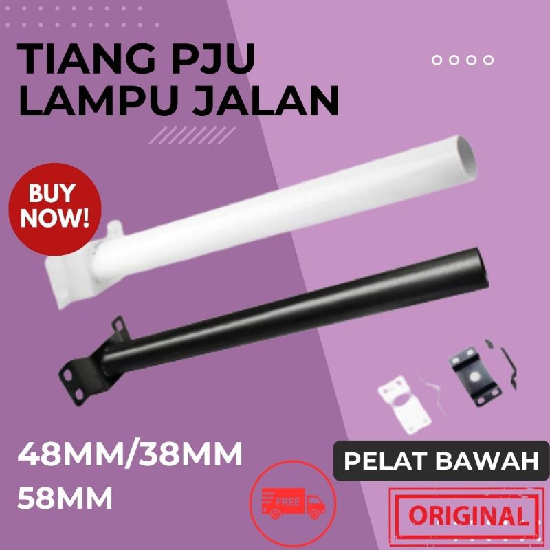 Jual HITAM - TIANG LAMPU JALAN TIANG PIPA BESI PJU 1,5 INCH 2 INCH 2,3 ...