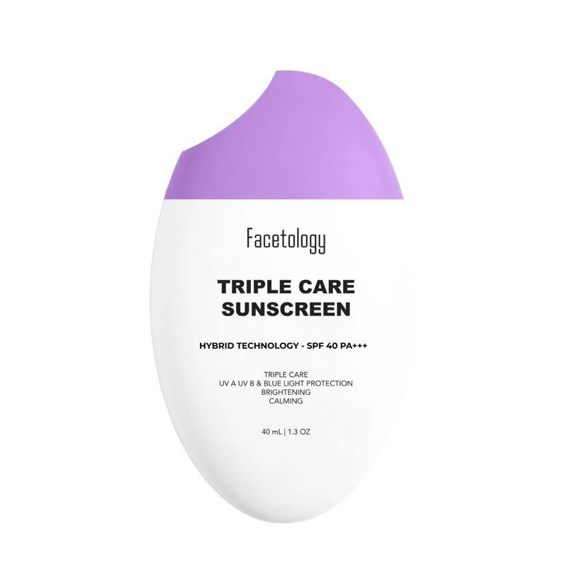 Jual FACETOLOGY Triple Care Sunscreen Hybrid Technology REAL SPF 40 PA ...
