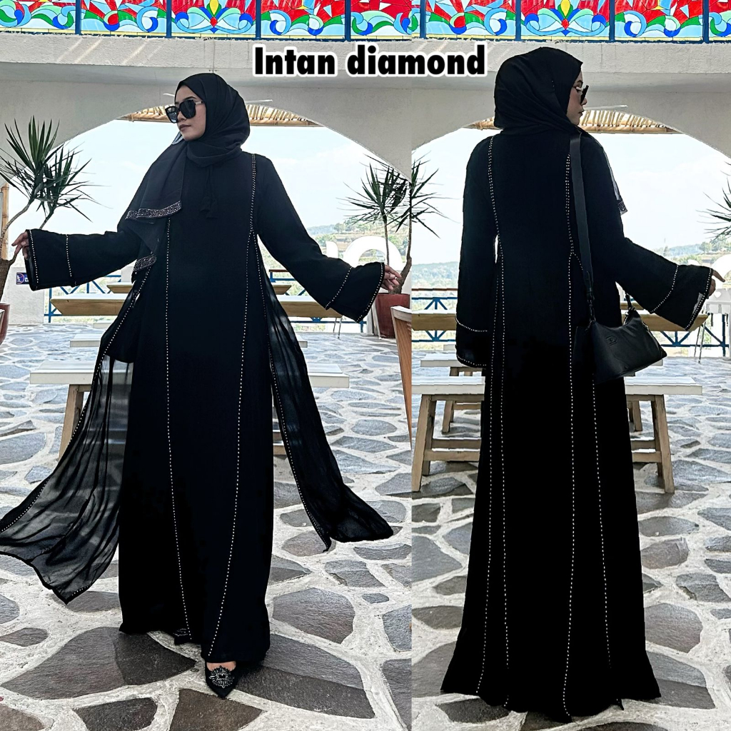 Jual Abaya Hitam Turkey Gamis Dress Maxi Arab Saudi Bordir Turki Dubai ...