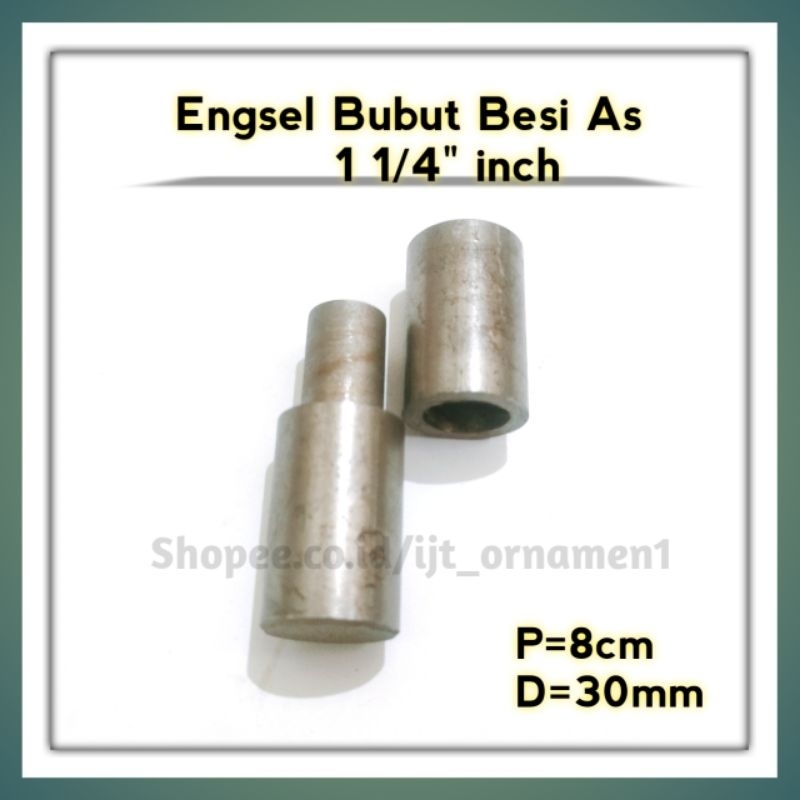 Jual Engsel Bubut Besi 1 1/4 Inch Panjang 8 Cm Engsel Pintu Pagar ...