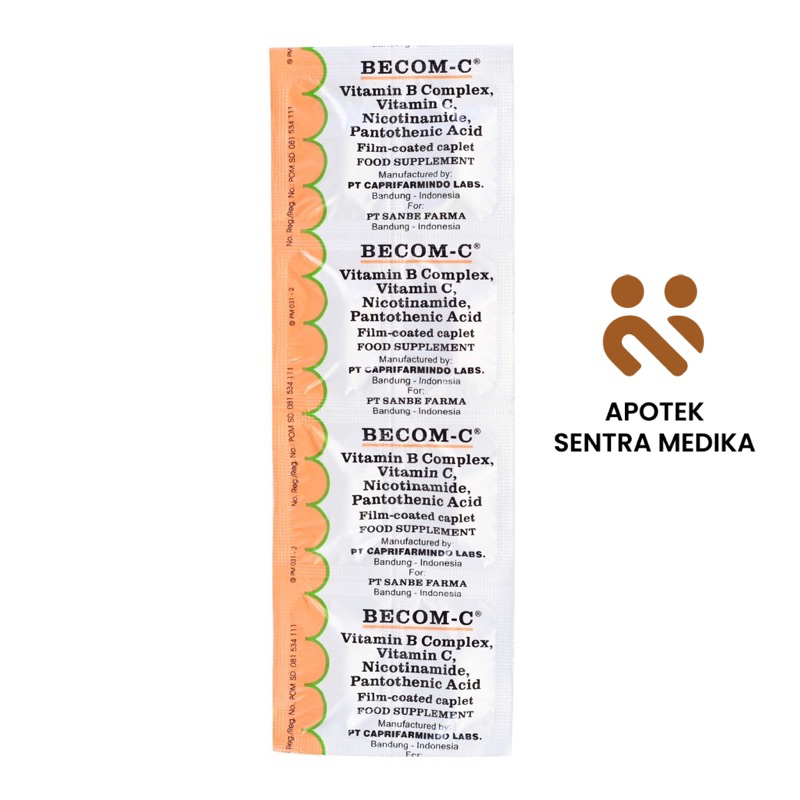 Jual Becom C strip isi 10 kaplet // Multivitamin Daya Tahan Tubuh ...