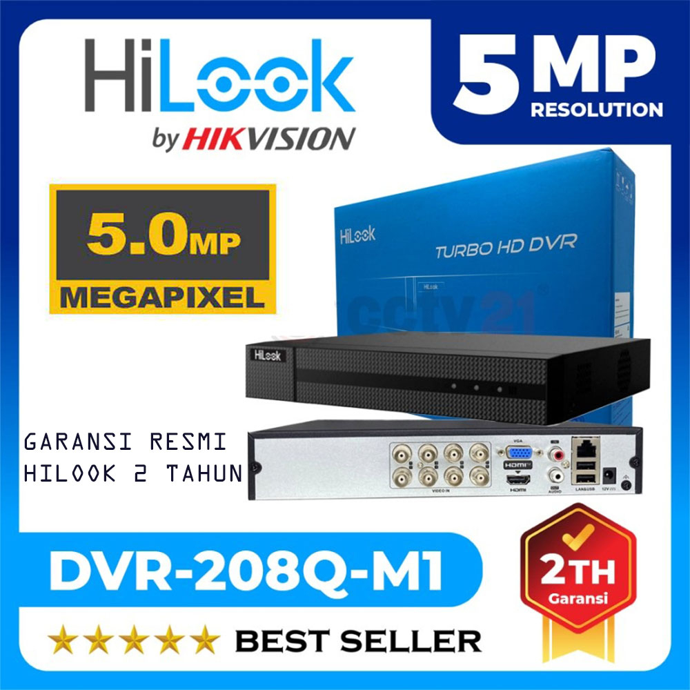 Jual DVR HILOOK by HIKVISION 8 CHANNEL up to 4MP DVR-208Q-M1 ACUSENSE support AUDIO | Shopee ...