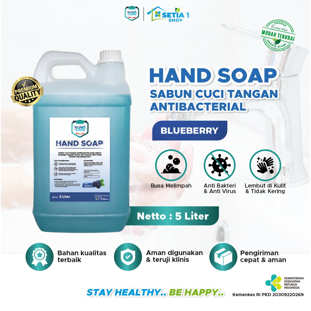 Jual Sabun Cuci Tangan 5 Liter Handsoap Hand Wash KLINO CARE Antiseptik ...