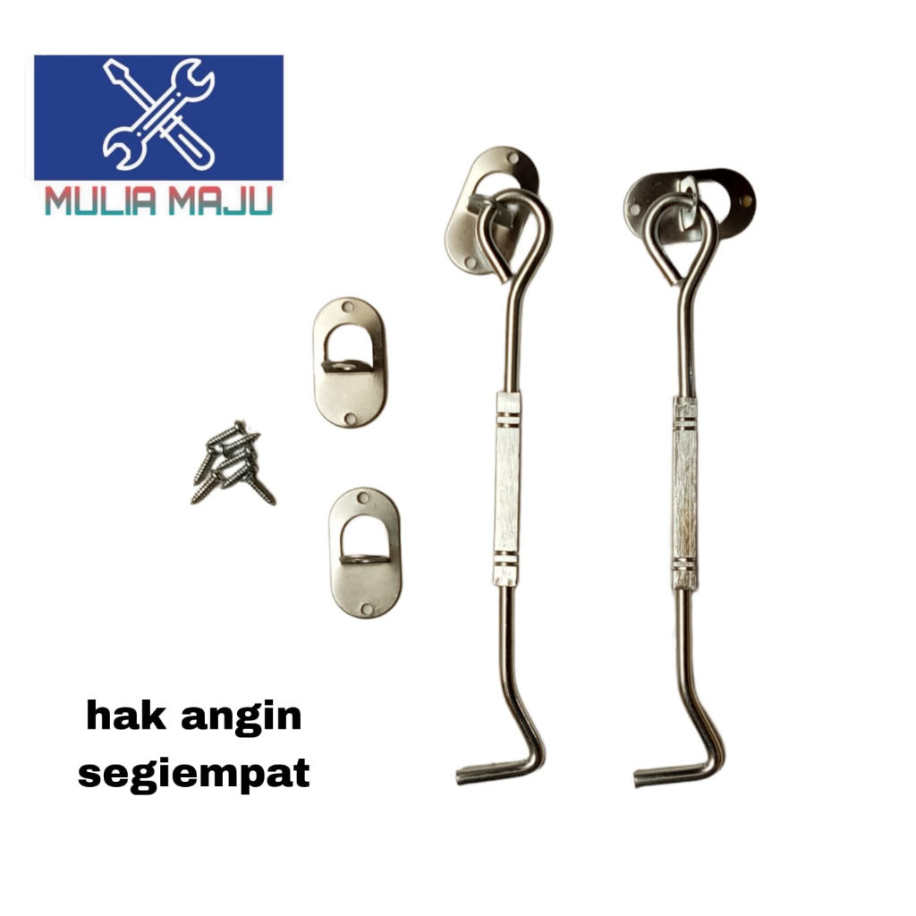 Jual Hak Angin Kotak/Segiempat Chrome 8" / Penahan Jendela Perpcs ...