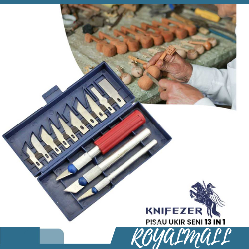 Jual Set Pisau Ukir Seni 13 in 1 Crafting Knife 3 Handle / Pisau Ukir ...