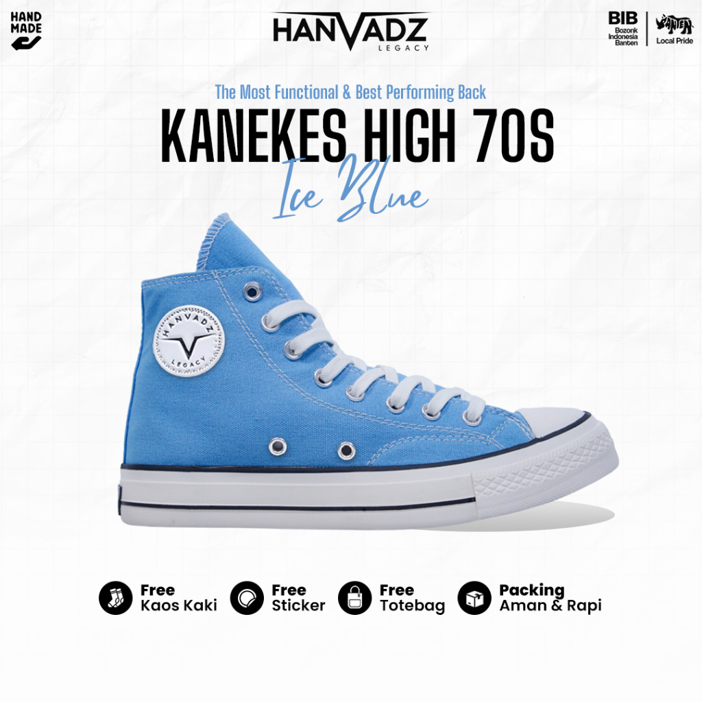 Jual Hanvadz Sepatu 70s High Ice Blue Sepatu Sneakers Casual Pria ...